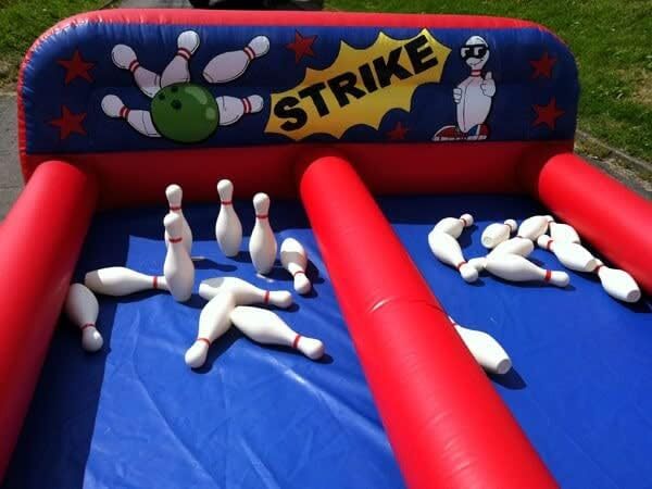 19.7ft PVC Inflatable Bowling Alley 2 Lane 10 Pin Bowling Bowling Slide ...