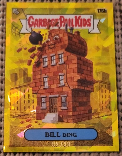 2022 Garbage Pail Kids GPK Sapphire 3 BILL DING YELLOW REFRACTOR (#89/ ...