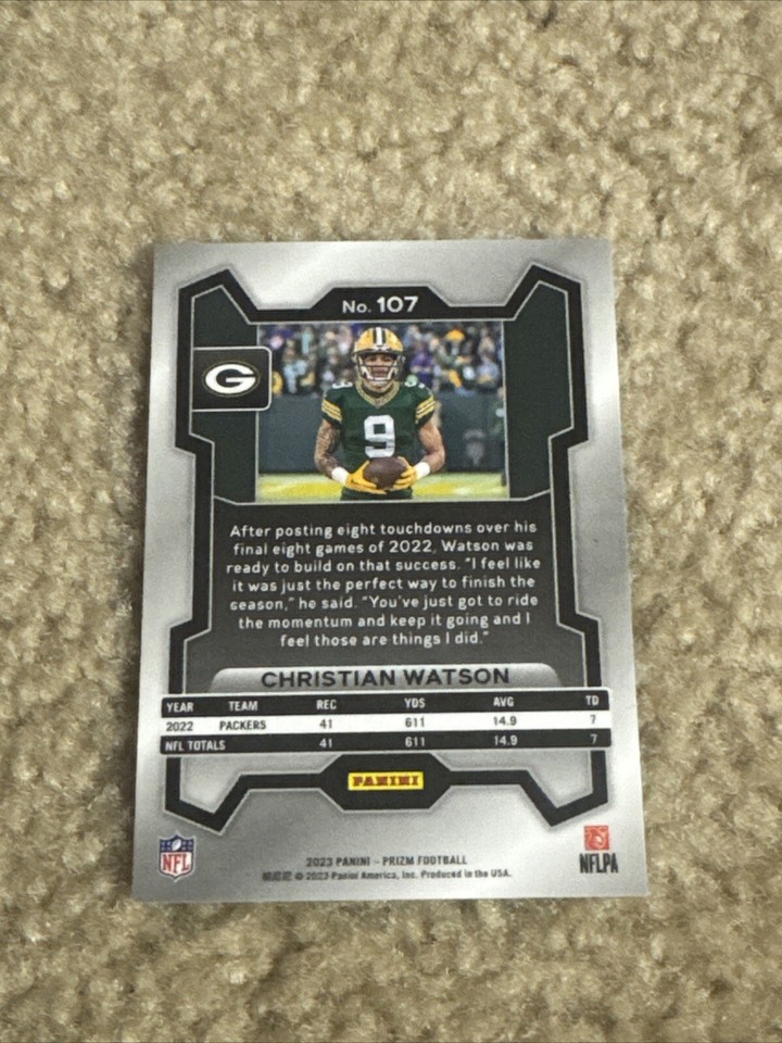 2023 Panini Prizm #107 Christian Watson Packers | eBay