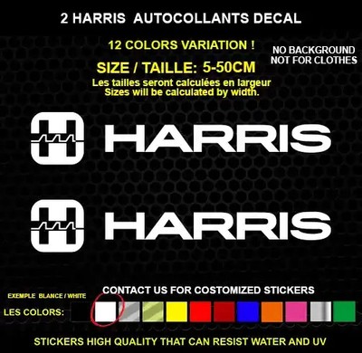 2 HARRIS autocollant Véritable decal autocollant STICKERS IMPERMÉABLE ...