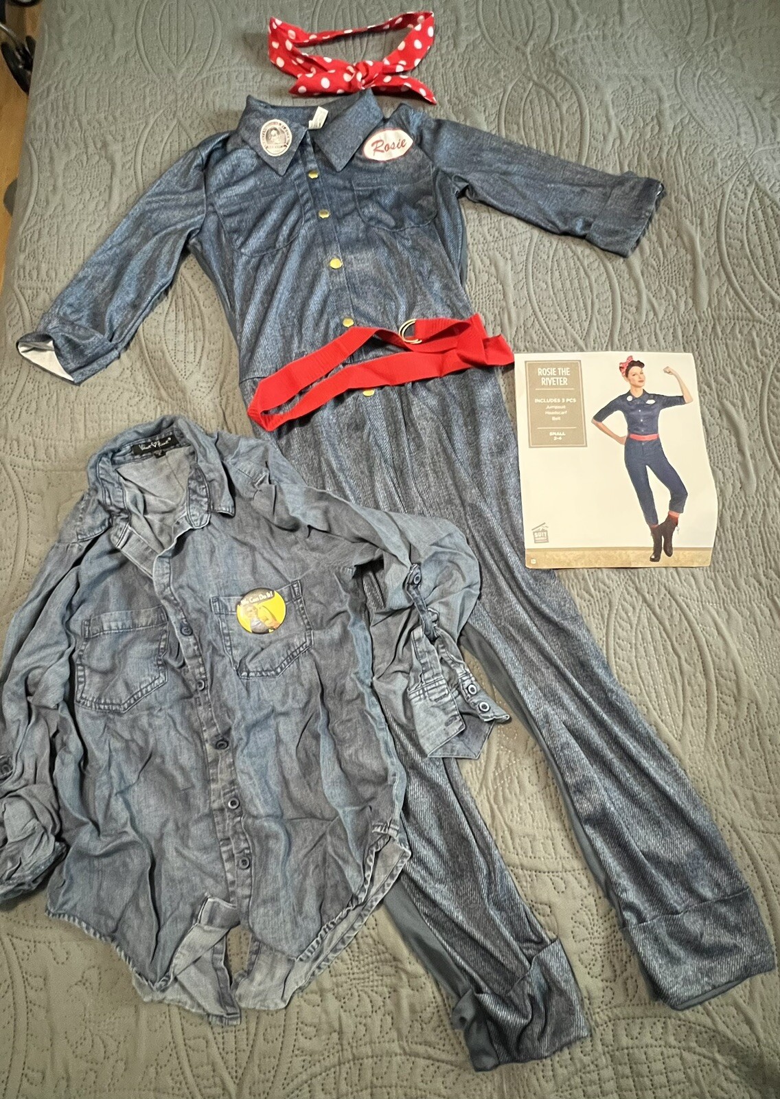 Rosie the Riveter Costume Costume Halloween Fancy Dre… - Gem