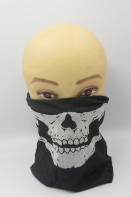 Skull Skeleton Face Mask Haloween Balaclava Neck thin Scarf Snood ...