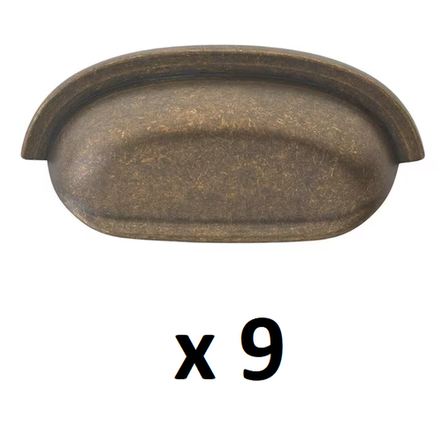 *LOT OF 9* GlideRite 2-1/2 in. Center-to-Center Antique Brass Classic ...