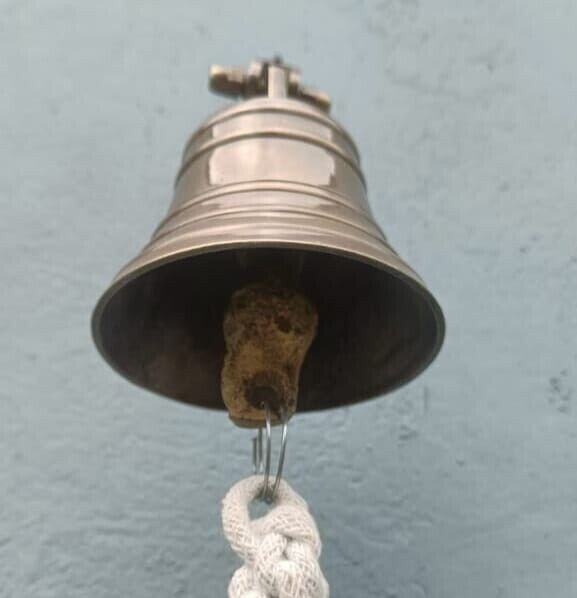 Antique brass Bell Nautical Brass Ship Bell Maritime Marine Boat Wall ...