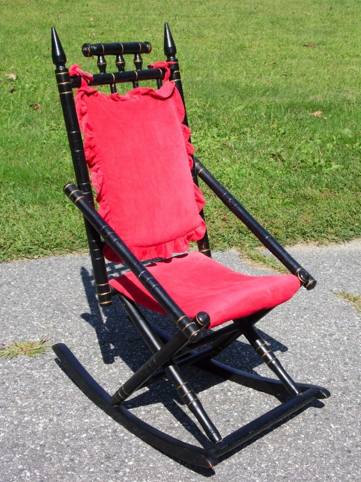 Antique 19th Century Victorian Ebonized Eastlake Rocker Rocking Chair ...