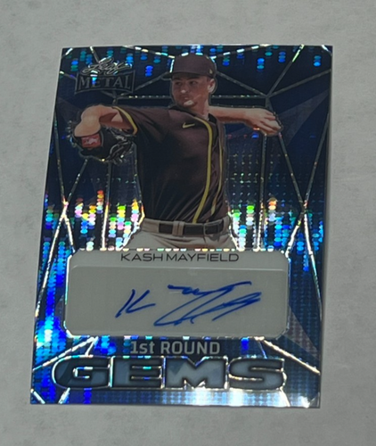 Kash Mayfield 2024 Leaf Metal Baseball 1st Round Gems Autograph /5 ...