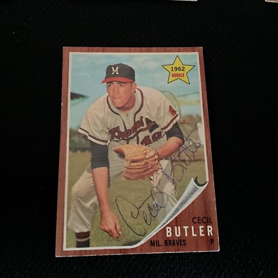 Autographed 1962. Topps CECIL BUTLER . DEC 2019 #A-1 | eBay