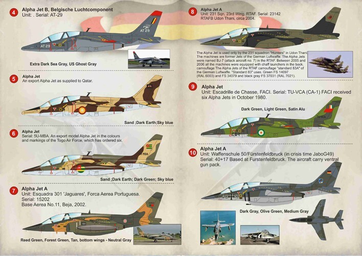 Dassault/Dornier Alpha Jet Decals 1:72 PS 72-182 for Aircraft Plastic ...