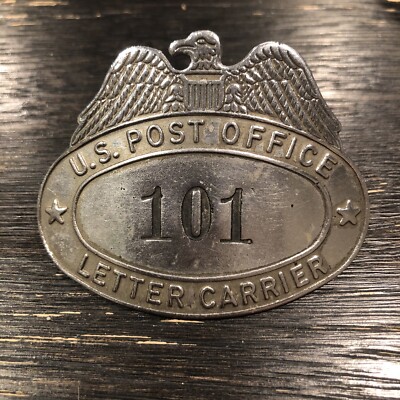 United States Post Office Letter Carrier Hat Badge #101 USPS Mailman ...