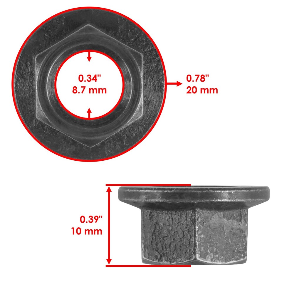16x Front Wheel Hub Nut for Yamaha Raptor 700 700R YFM700R 2006 2007 ...