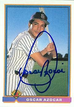 Oscar Azocar autographed Baseball Card (San Diego Padres) 1991 Bowman ...