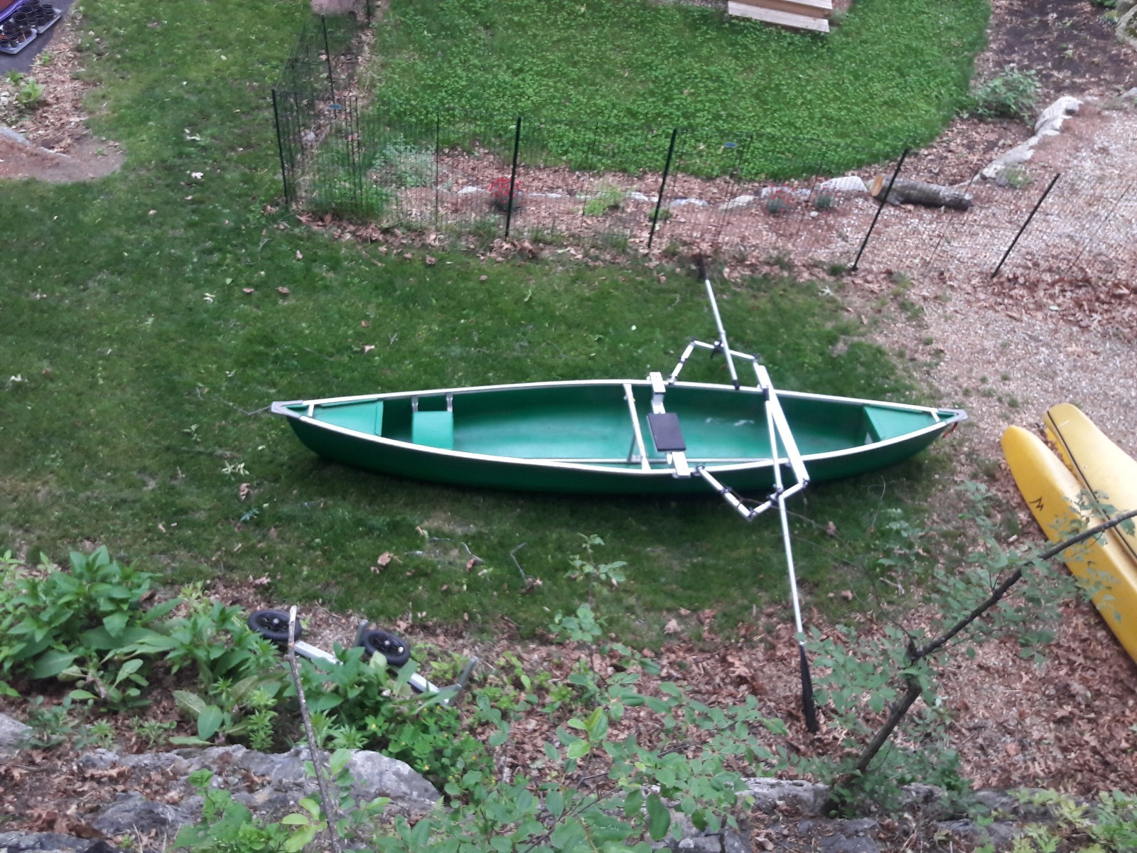 Row Outriggers for Canoe with Oars Included -- Rowing Beats Paddling ...