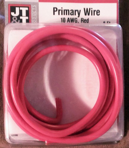 10 GAUGE AWG RED PRIMARY WIRE 8 Ft LENGTH JT&T 102F FREE SHIP | eBay