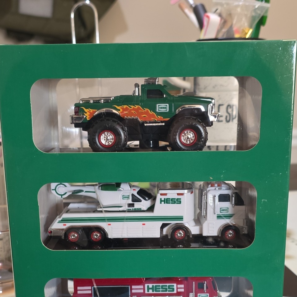 Hess 2017 Mini Collection Green White Red Toy Trucks Monster Truck ...