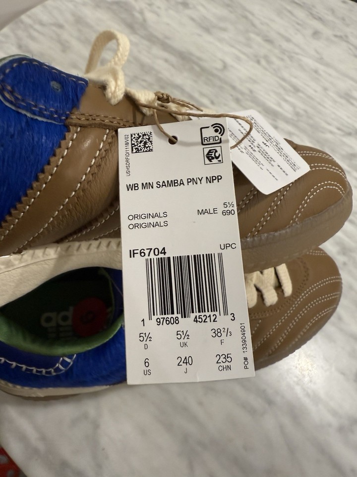 NEW! Wales Bonner x Adidas Millennium Samba Pony Nappa IF6704 Men’s ...