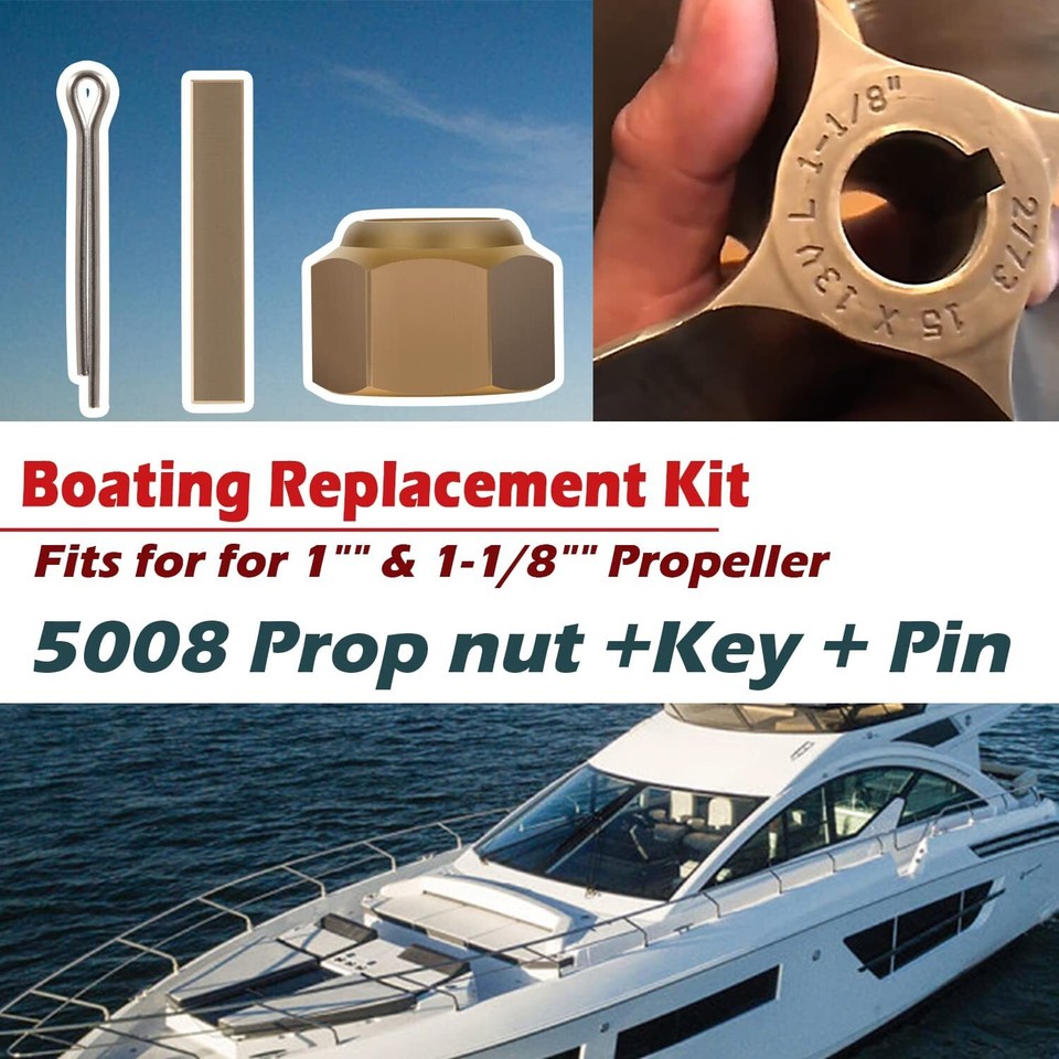 5008 Prop Nut Kit Brass Boat Propeller Hardware Kit for 1" & 1-1/8" | eBay