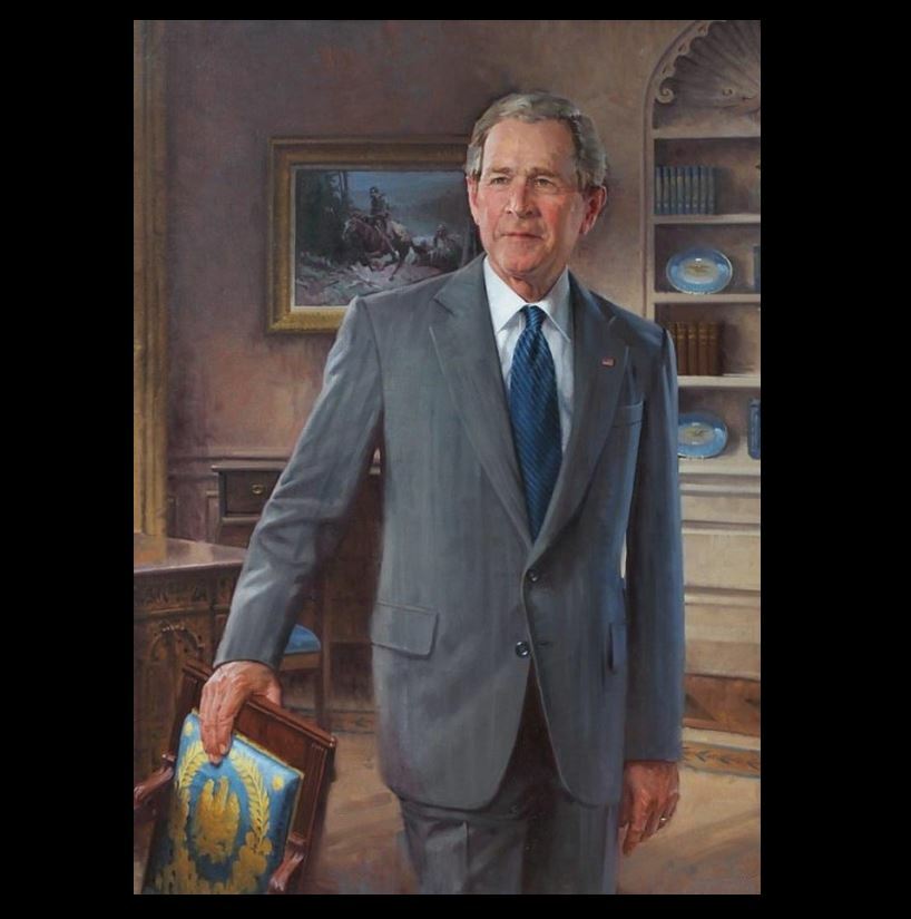 George W Bush Official Portrait PHOTO, Art Print, US President White ...