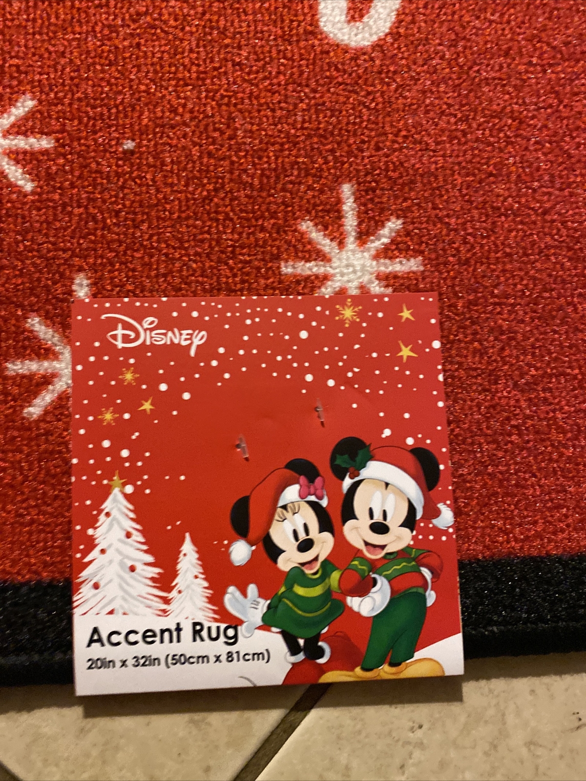 Disney Happy Holidays Christmas Mickey Mouse Accent Rug 20in X 32in | eBay