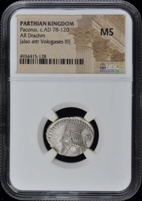 Pacorus, c.AD 78-120 PARTHIAN KINGDOM AR Drachm NGC MS60 | eBay
