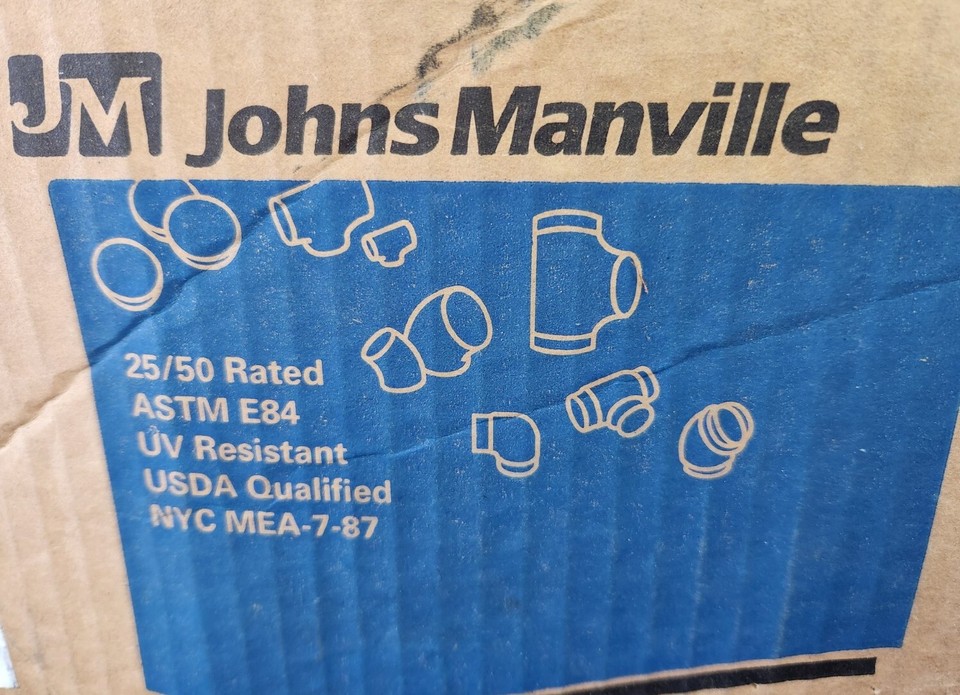 Johns Manville - Zeston 2000 11" Insulated End Cap, White PVC Fitting ...