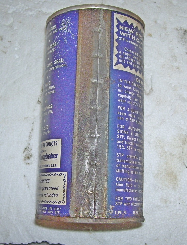 RARE 1962 STP PAXTON STUDEBAKER 16 OZ SOLDERED SEAM QUIETS NOISY MOTORS ...