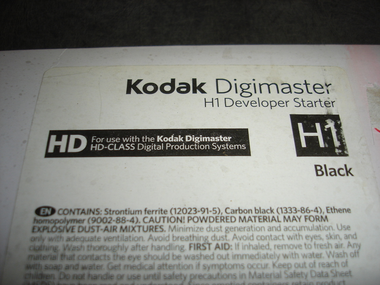 Kodak DigiMaster H1 HD-CLASS Developer Starter Packet 350gm KH2298200 ...