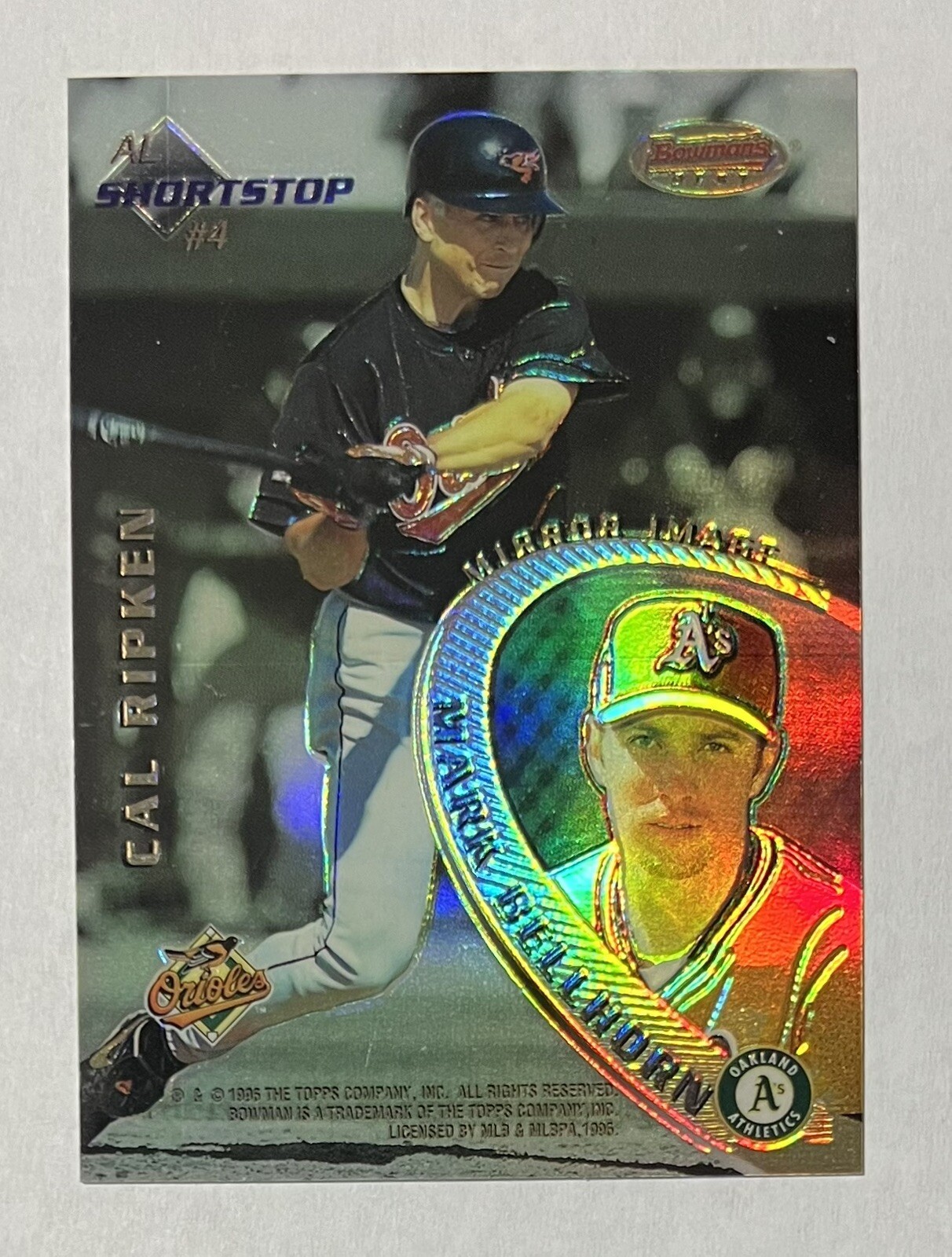 Cal Ripken Barry Larkin Bellhorn Perez 1996 Bowman's Best Mirror Image ...
