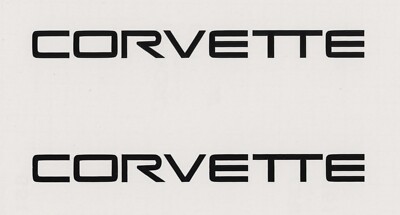 2x CORVETTE 8" Black Decals Stickers Window Racing Car Show Decal | eBay