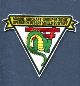 MAG-16 Marine Air Group 16 REAR Desert Shield USMC Marine Corps ...