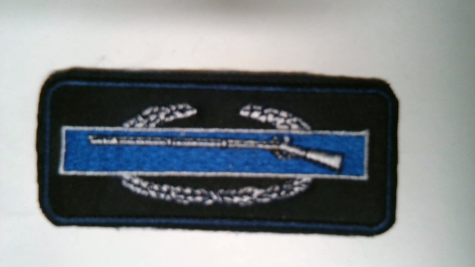 US MILITARY PATCH SEW ON OLDER TAB COMBAT INFANTRY LIGHT BLUE ON DARK ...