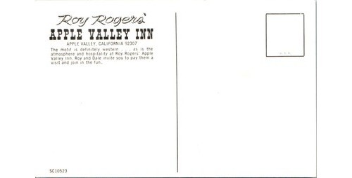 Roy Rogers & Dale Evans Apple Valley Inn CA Chrome Postcard 1950s ...