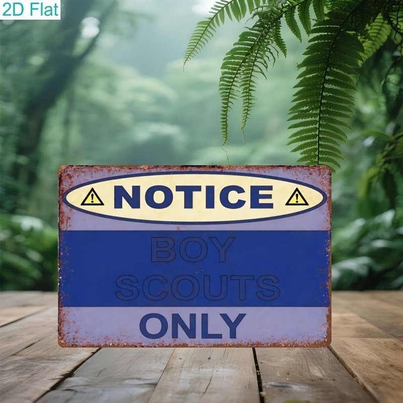 Notice Boy Scouts Only Retro Metal Sign Scout Troop Club Room Hanging ...