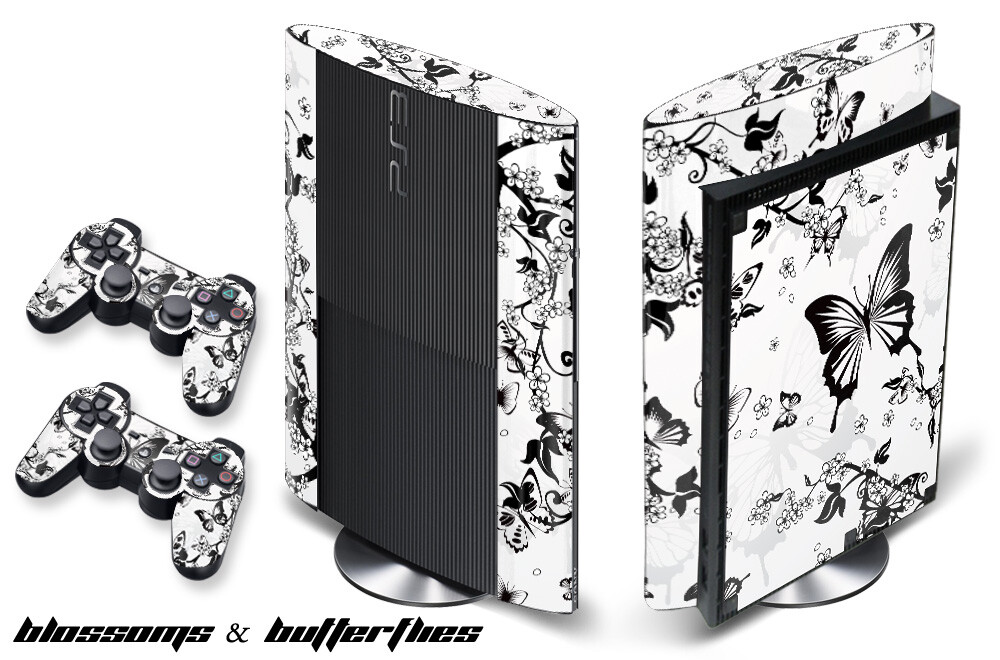 Skin Decal Wrap For PS3 Super Slim PlayStation 3 Console + Controller ...