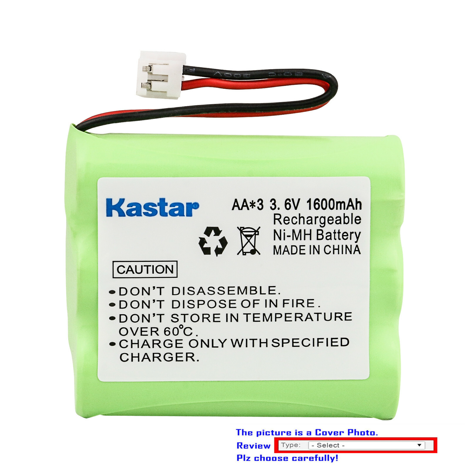 Kastar Battery Replace Vtech ia5823 ia5845 ia5864 ia5874 ia5876 ia5877 ...