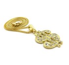 NEW DOLLAR SIGN PENDANT & 24" BOX/CUBAN/ROPE CHAIN HIP HOP NECKLACE ...