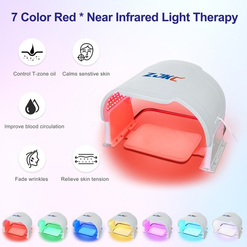 ZJKC 7 In 1 Colors Led Red Infrared Light Masks Phototherapy Spa for ...