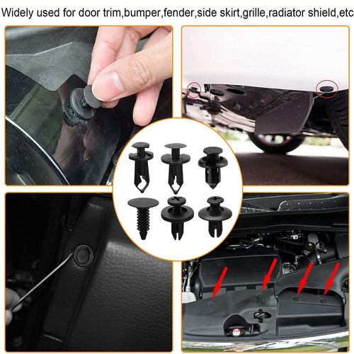 190Pcs Car Auto Fender Panel Retainer Fastener Push Pin Rivet Trim ...