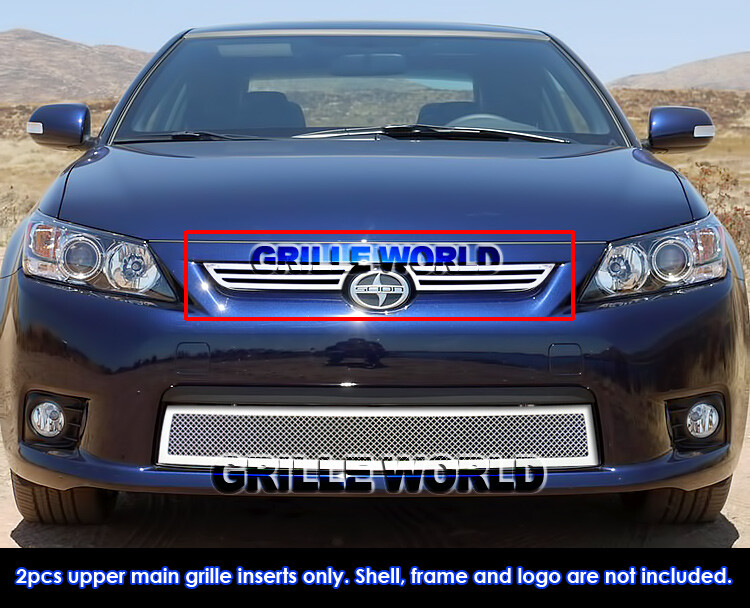 For 2011-2013 Scion TC Main Upper Stainless Chrome Mesh Grille Grill ...