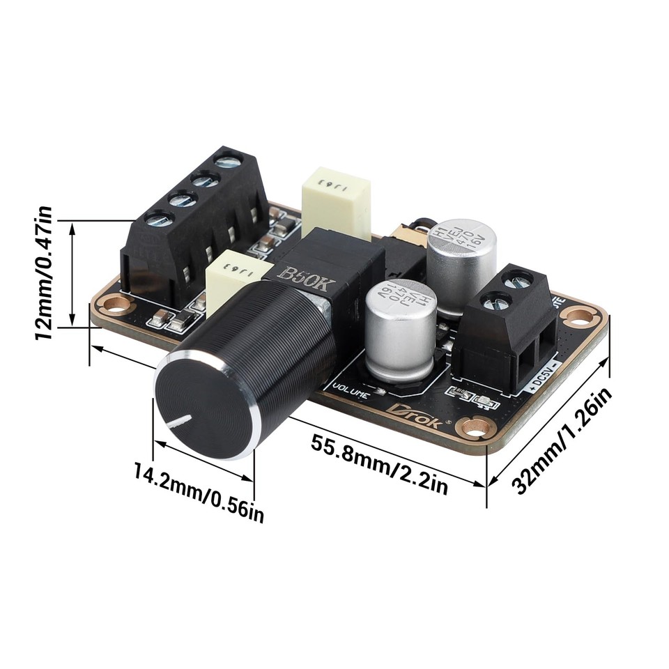 5W+5W Mini Amplifier Board 2pcs PAM8406 Audio Amplifier Board DC 5V ...