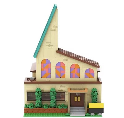 The Simpsons Springfield Church MOC - 1896 Pcs Building Blocks Set Gift ...