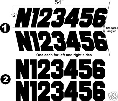 Airplane Aircraft Registration Numbers Vinyl Decal Jet | eBay UK