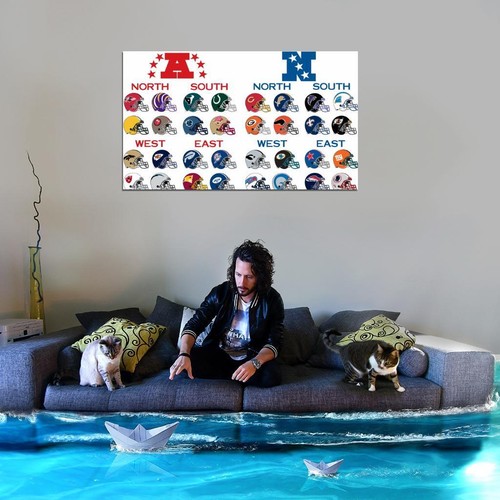 V1472 All NFL Teams Helmets Logos Football Sport Decor WALL POSTER ...