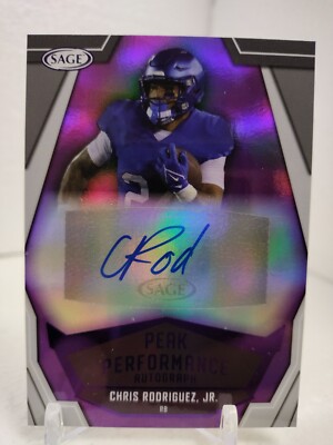 CHRIS RODRIGUEZ JR. AUTO Purple PEAK PERFORMANCE 2023 Sage Commanders ...