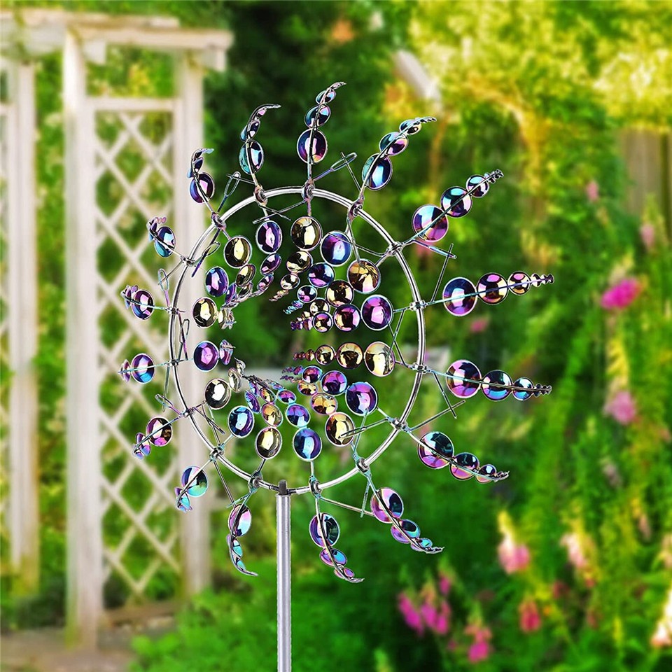 Magical Wind Powered Kinetic Windmill Metal And Sculpture Spinner ...
