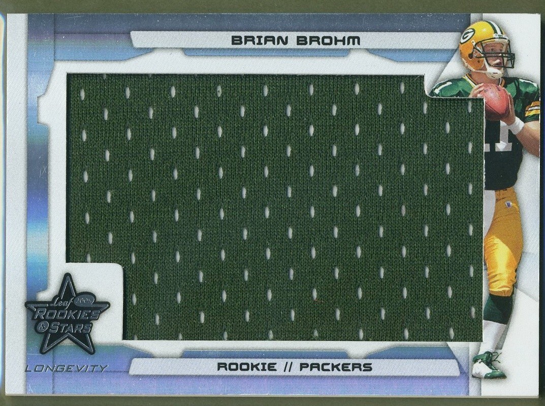 Brian Brohm 2008 Leaf Rookies and Stars #/50 Jersey Card #204 Green Bay ...