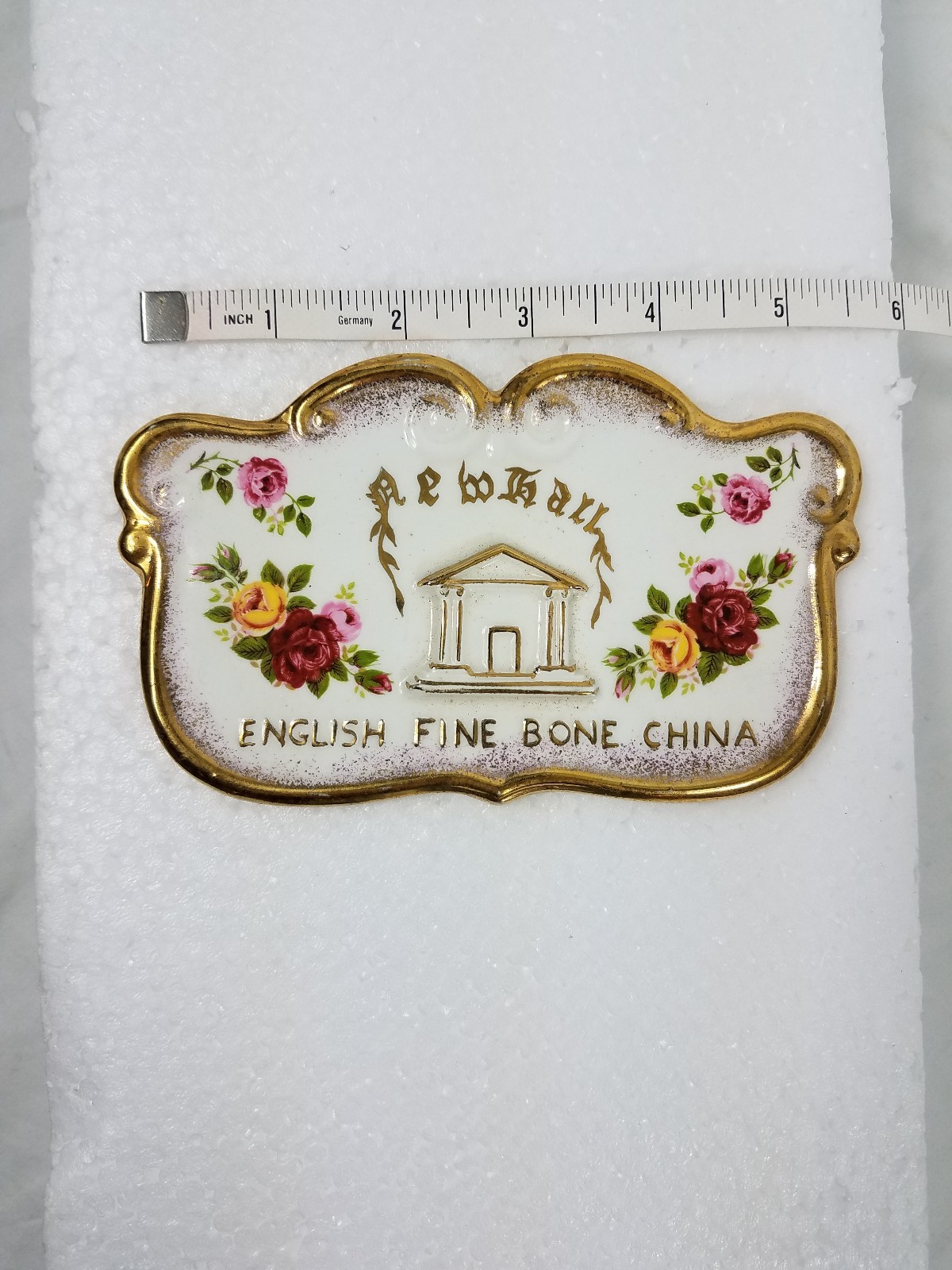 Newhall English Fine Bone China Sign Salesman Sample Plaque | eBay