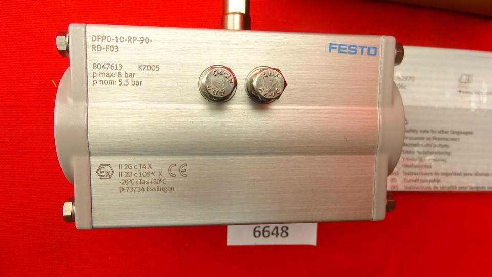 Festo DFPD-10-RP-90-RD-F03 (8047613) Turn Actuator Frame Size Actuator ...