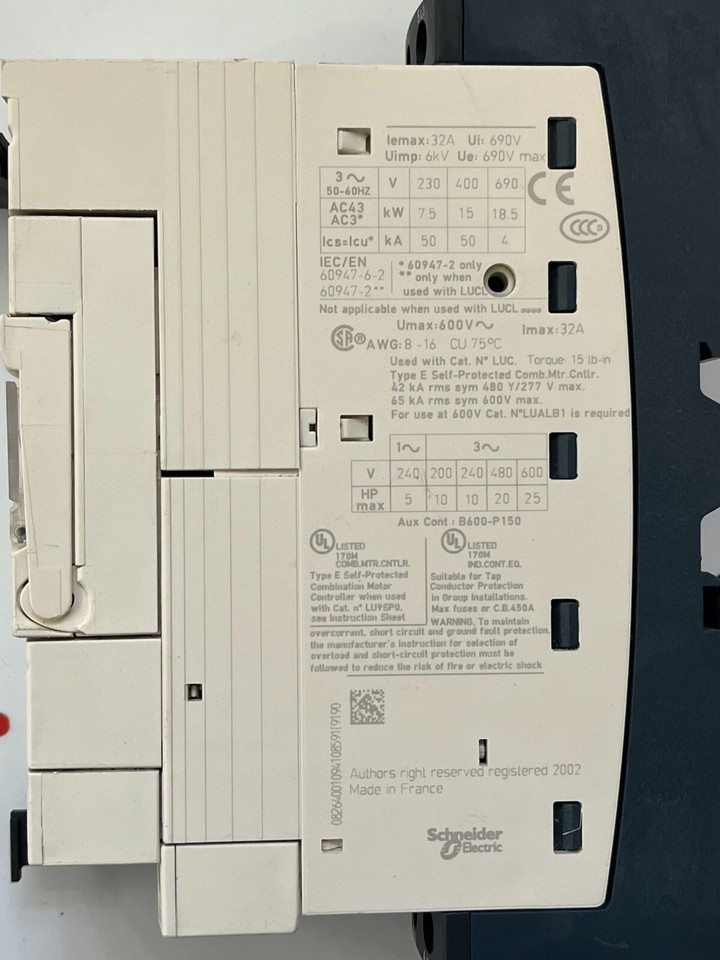 Schneider Electric TELEMECANIQUE LUB32 LUCD32BL | eBay