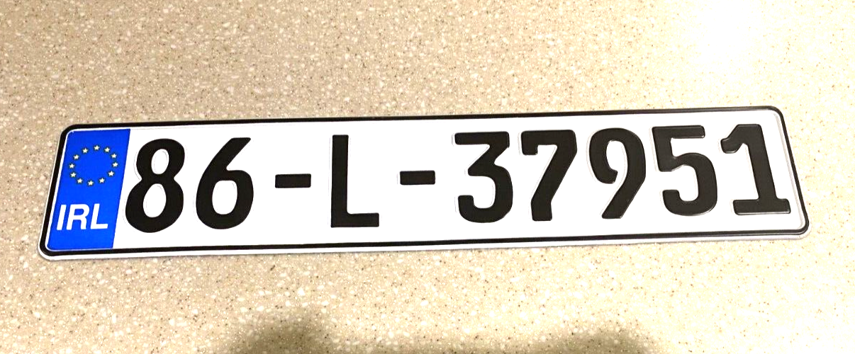 IRELAND LICENSE PLATE IRL EEC EUROPEAN ALUMINUM TAG 20.5"L x 4.5"W NEW ...