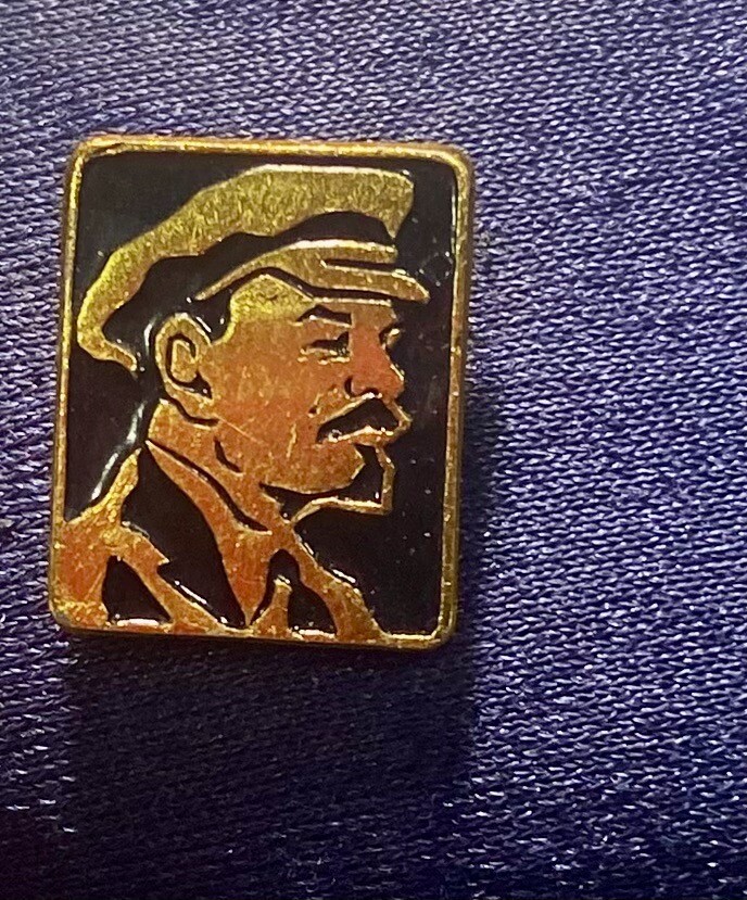 Vintage Old RUSSIAN Pinback Communist LENIN with HAT Rare | eBay
